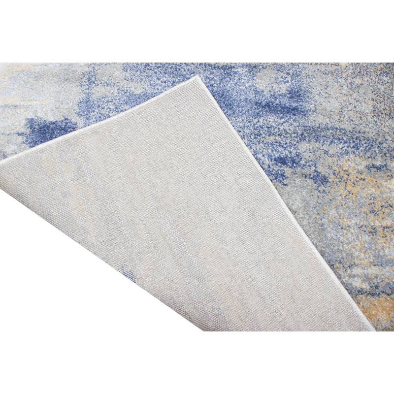 Trent Austin Design® Ibrahim Performance Blue/Ivory/White Rug & Reviews | Wayfair